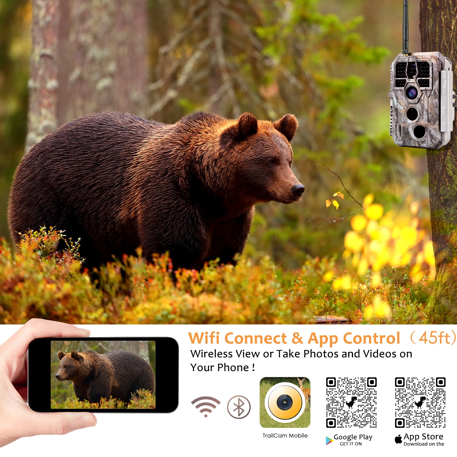 Bundle Trail Camera Bluetooth and WiFi