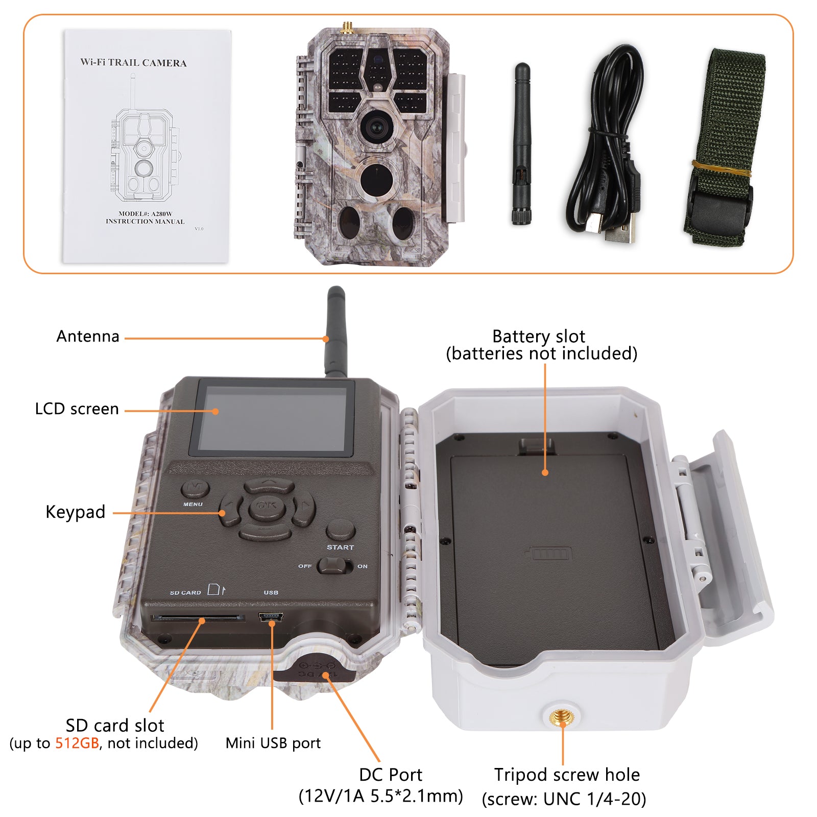 Bundle Trail Camera Bluetooth and WiFi